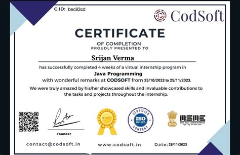 Srijan Verma On Linkedin Codsoft Internship