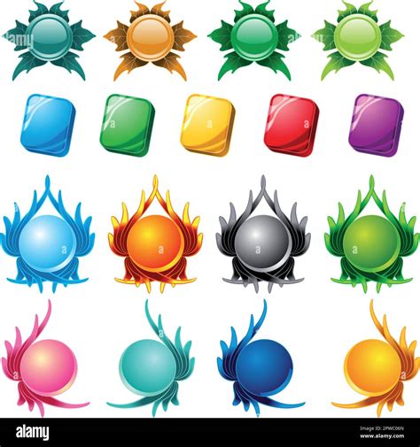 Types Of Buttons For Web Vector Illustration Stock Vector Image And Art