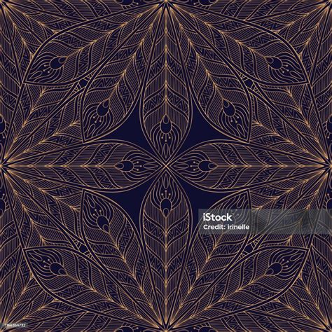 공작 깃털 로얄 패턴 이음새가 있습니다 고급 배경 벡터입니다 벽지 생일 선물 포장지 뷰티 스파 살롱 인도 결혼식 파티 휴일 크리스마스 카드에 대한 동양 디자인 검은색에 대한