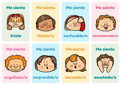 Bonitos Flashcards De Las Emociones Hoy Me Siento Caritas De
