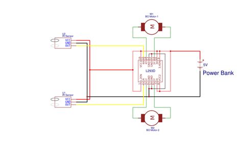 line following robot without microcontroller using l293d motor driver