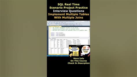 Sql Real Time Scenario Project Interview Questions Multiple Tables With Multiple Joins