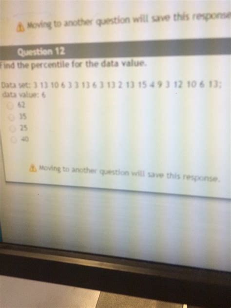 Solved Find The Percentile For The Data Value Data Set 3