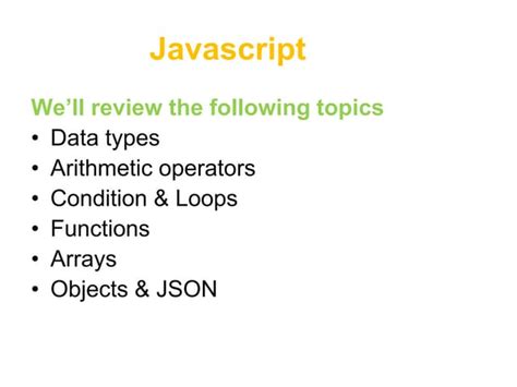 Introduction To Javascript 1ppt