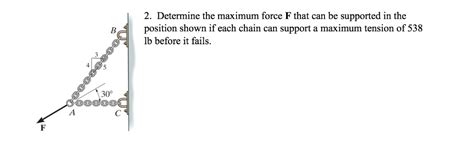 solved 2 determine the maximum force f that can be supported in the