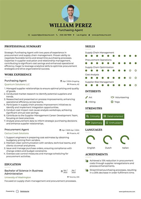 10 Procurement Agent Resume Samples And Templates For 2025