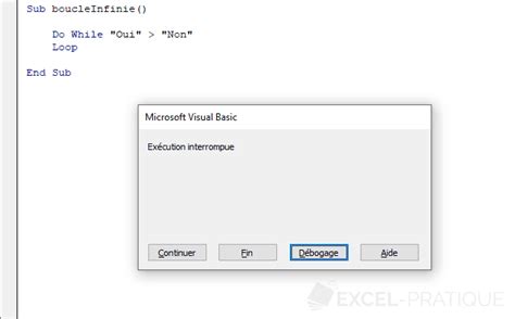 astuce vba stopper une macro en cours d exécution