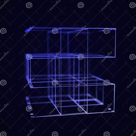 abstract gradient lines connection in the shape of boxes mesh square with structured particles
