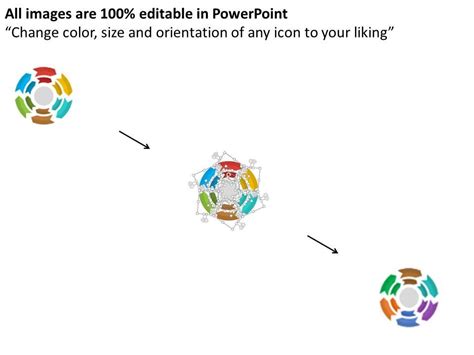 Es Six Staged Circle Arrow Infographics Flat Powerpoint Design PowerPoint Slide Images PPT