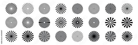 Starburst Element Radial Sunburst Stripes Background Sunburst Icon Collection Retro Sunburst