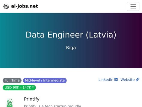 [hiring] data engineer latvia in riga r ai ml jobs