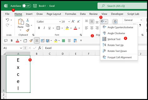 How To Write Type Vertically In Excel