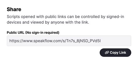 Public Link Sharing