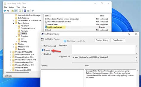 How To Enable Or Disable Live Preview In Word Excel Powerpoint
