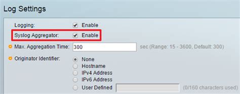 Configure Log Aggregation Settings On An Sx Series Smart Switch Cisco