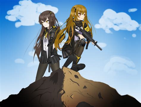 壁纸 动漫女孩 女孩前线 ump45 Girls Frontline UMP9 Girls Frontline two women