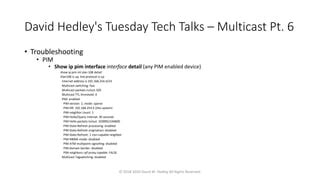 Learning Multicast Part 6 Troubleshooting PPT