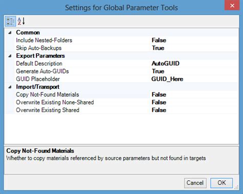 revit parameter organizer 2018 global parameters settings revitnetaddinwizard