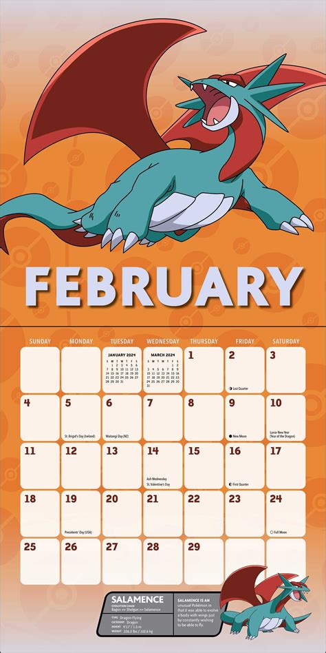 Pokemon Calendar 2024