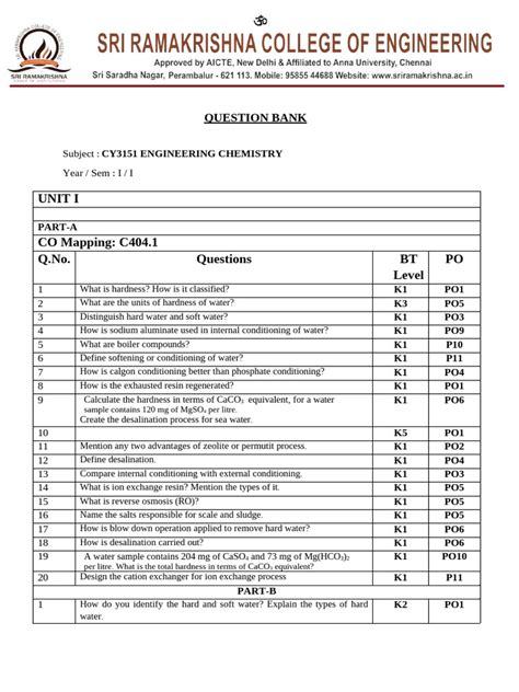 15unit Wise Very Short Answer Questions Bt Pdf