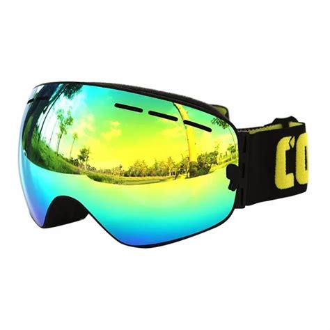 Copozz Ski Goggles Double Layers Uv400 Anti Fog Big Ski Mask Glasses