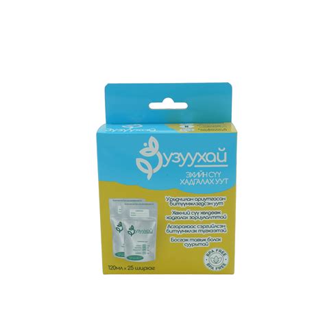 Зузуухай Хөхний сүү хадгалах 120мл уут 25ш