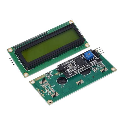 display lcd 16x2 verde com módulo adaptador i2c baú da eletrônica
