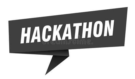 Hackathon Banner Hackathon Speech Bubble Label Sticker Sign Template Stock Vector