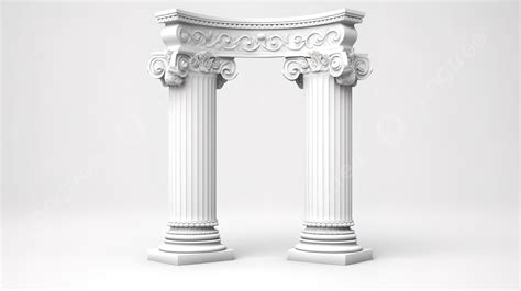고대 그리스 기둥 아치의 시대를 초월한 아름다움을 보여주는 흰색 배경의 3d 렌더링 그리스 사원 로마 기둥 기둥 기둥 배경 일러스트 및 사진 무료 다운로드 Pngtree