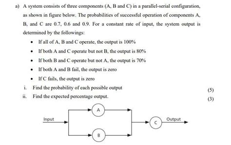 Solved A A System Consists Of Three Components A B And C Chegg