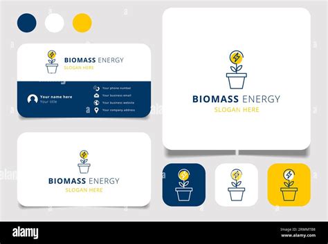 Biomass Energy Logo Design With Editable Slogan Branding Book And
