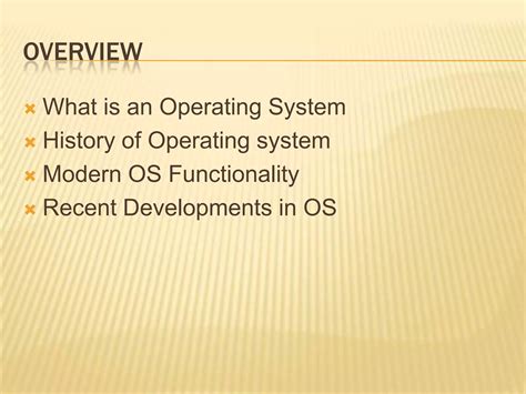 Lecture Introduction To Operating Systems PPT