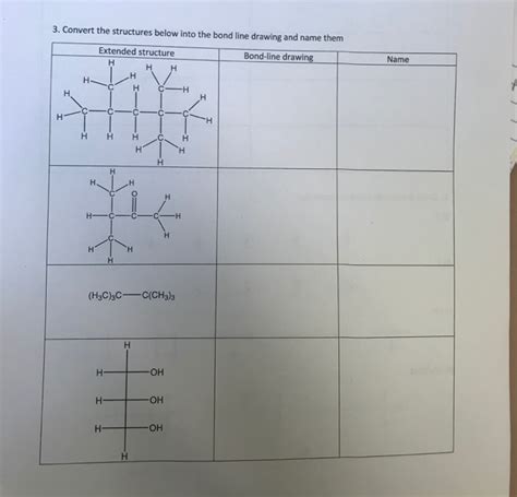 Solved 3 Convert The Structures Below Into The Bond Line Chegg Com