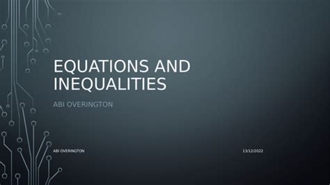 Gcse Equations And Inequalities Teaching Resources