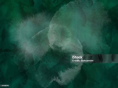 에메랄드 그린 페인트 튀김 물방울의 색조의 테두리 수채화 스트로크 디자인 요소입니다 에메랄드 그린 컬러 의 손으로 그린 추상적인