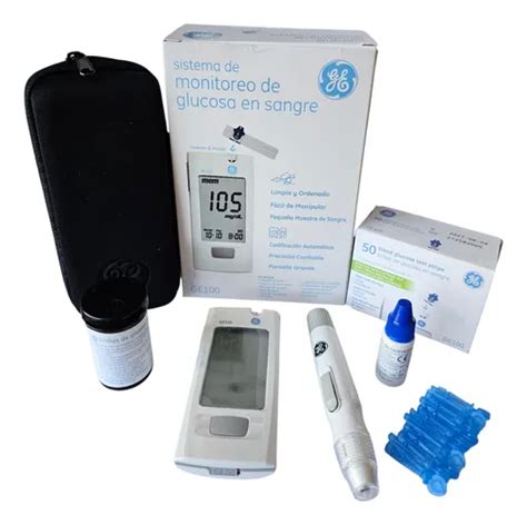 Kit Glucometro 60 Tiras 60 Lancetas Ge100 Blanco Cuotas Sin Interés