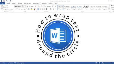 how to wrap text around a circle in ms word write text in a curve in microsoft word words