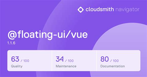 Floating Uivue 116 Npm Package Quality Cloudsmith Navigator