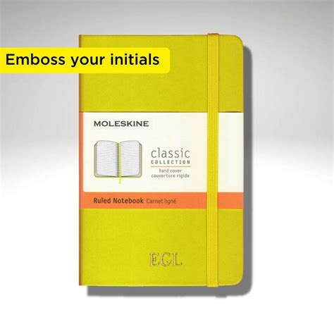 Personalised Small Moleskine Classic Notebook Lemon Green By