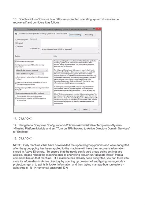 Bitlocker Configuration Pdf