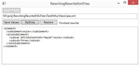 Rewriting Rewriting Xml Files Codeproject