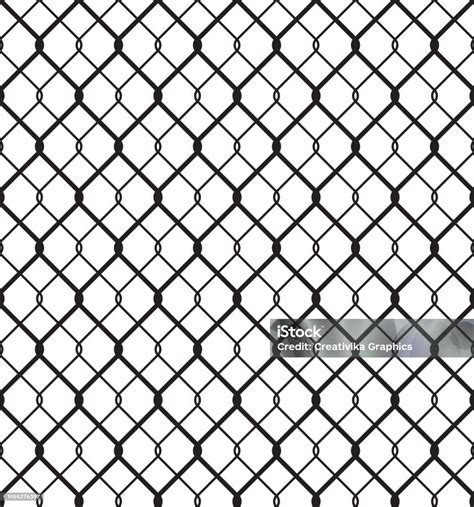Wired Metallic Fence Seamless Pattern Stock Illustration Download