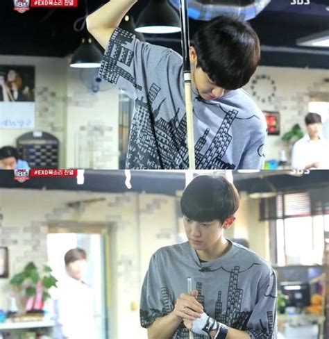 18초 엑소 찬열 빗나가는 당구공에 해맑게 안녕~