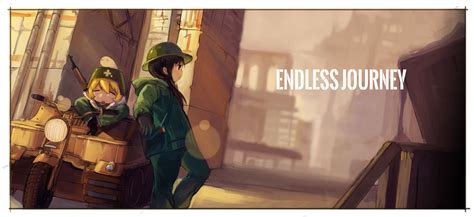 Обои на рабочий стол Аниме Юри Последний Тур Для Девочек Девушки В Последнем Путешествии