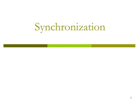 Ppt Synchronization Powerpoint Presentation Free Download Id 9440305