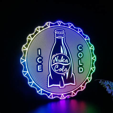 Nuka Coke Rgb Dynamic Glam Led Sign Night Light Wall Decor Game Room Decor Etsy