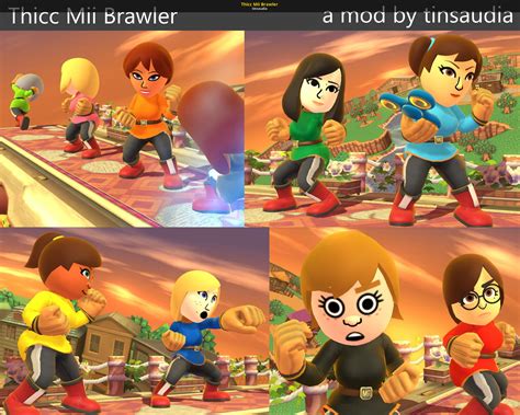 Thicc Mii Brawler Mod For Super Smash Bros Wii U Ssb4u Mods