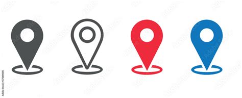 Set Of Location Pin Icons Map Marker Pointer Symbols Gps Location Navigation Map Location