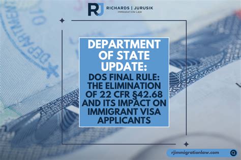 Department Of State Update Dos Final Rule The Elimination Of 22 Cfr §42 68 And Its Impact On