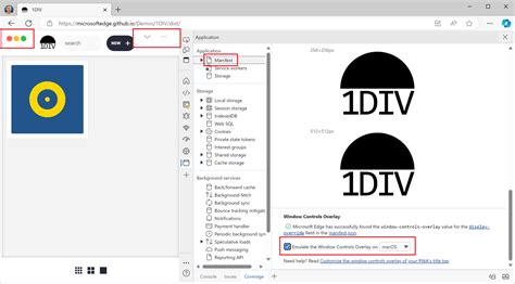 simulate the window controls overlay feature for pwa